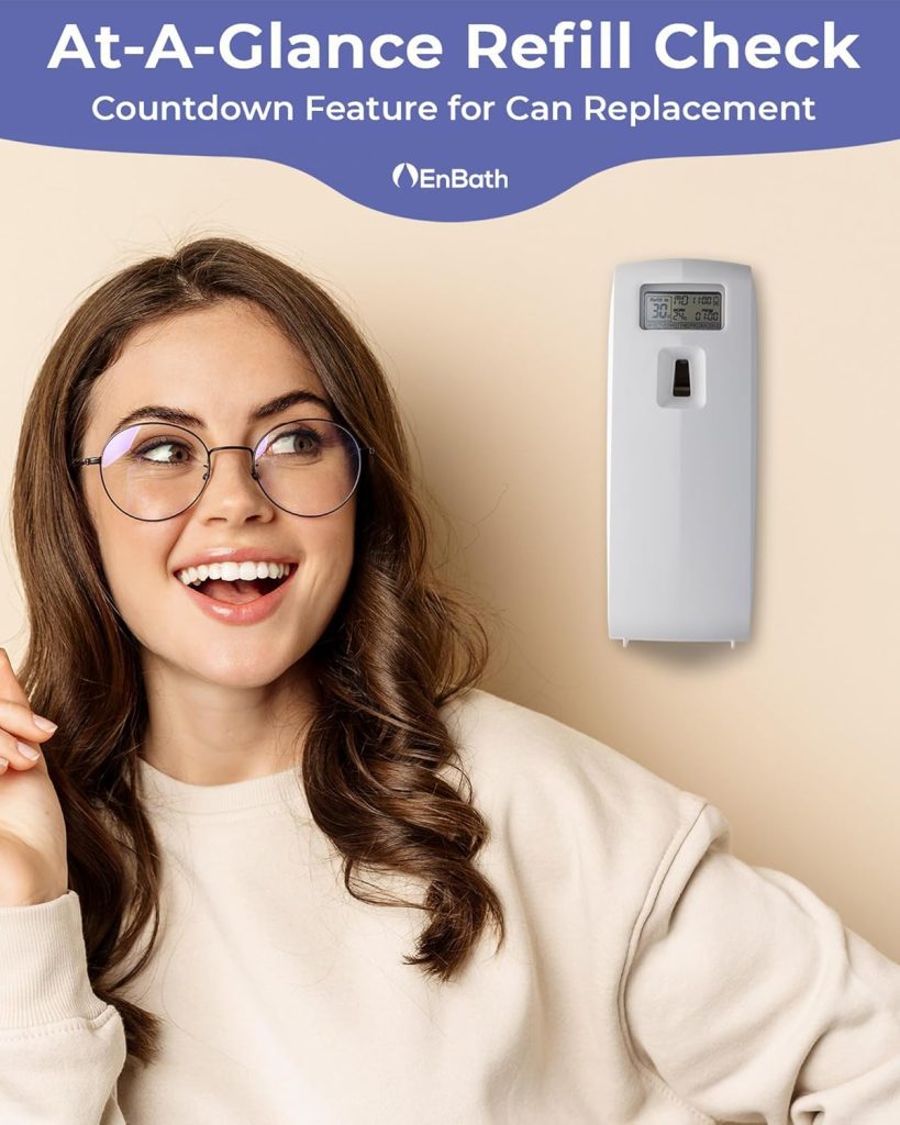 Programmable Commercial Air Freshener for Businesses or Home, White LCD ...