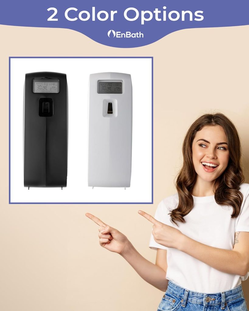 Programmable Commercial Air Freshener for Businesses or Home, White LCD ...
