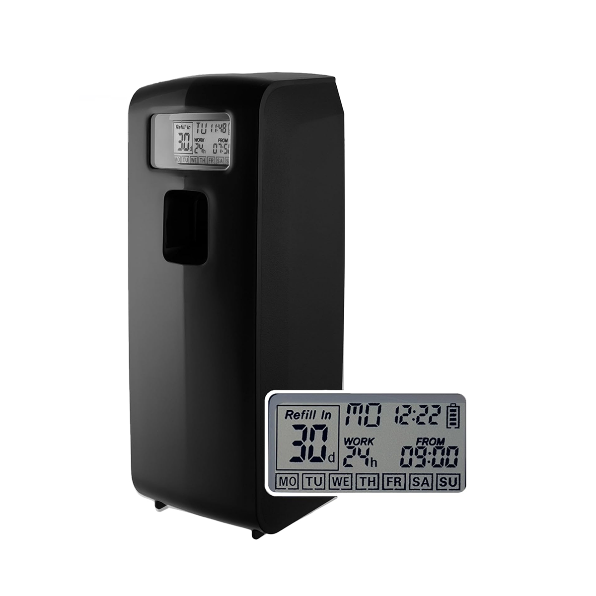Programmable Commercial Air Freshener for Businesses or Home, Black LCD ...