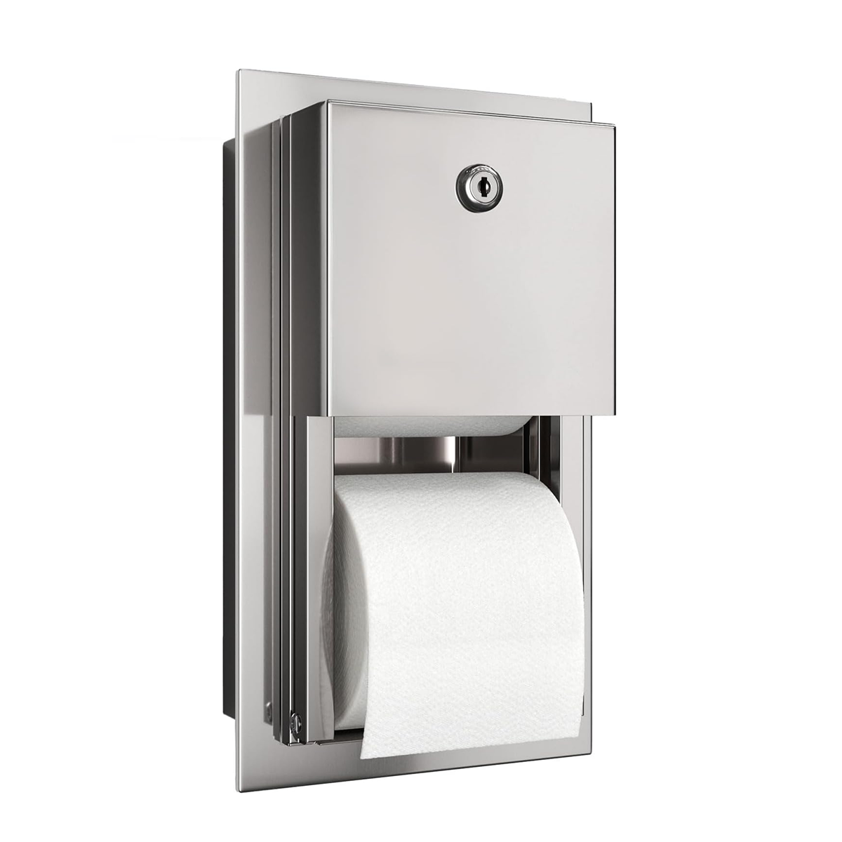 Recessed Commercial Toilet Paper Dispenser, 2 Roll Stainless Steel ...